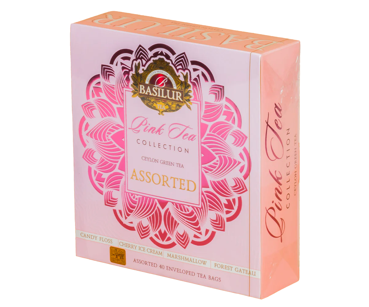 Pink Tea Assorted Gift Box - 40 Enveloped Tea Sachets – Basilur Tea ...