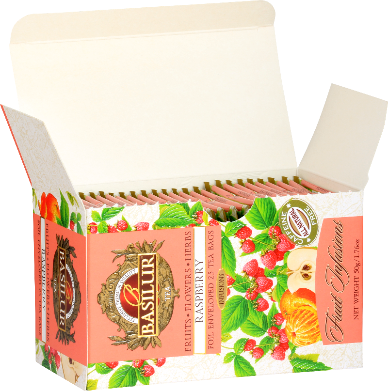 Basilur Tea - Fruit Infusions Raspberry - 25 Enveloped Sachets ...