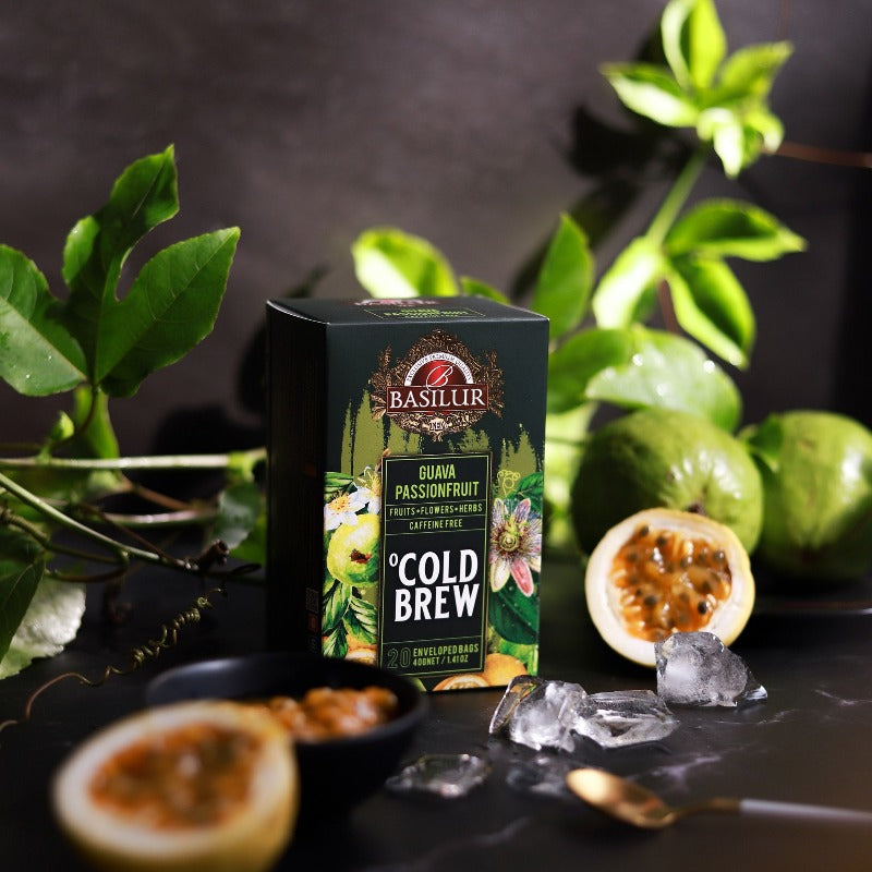 Basilur Tea - Cold Brew Guava Passionfruit - 20 Enveloped Tea Sachets ...