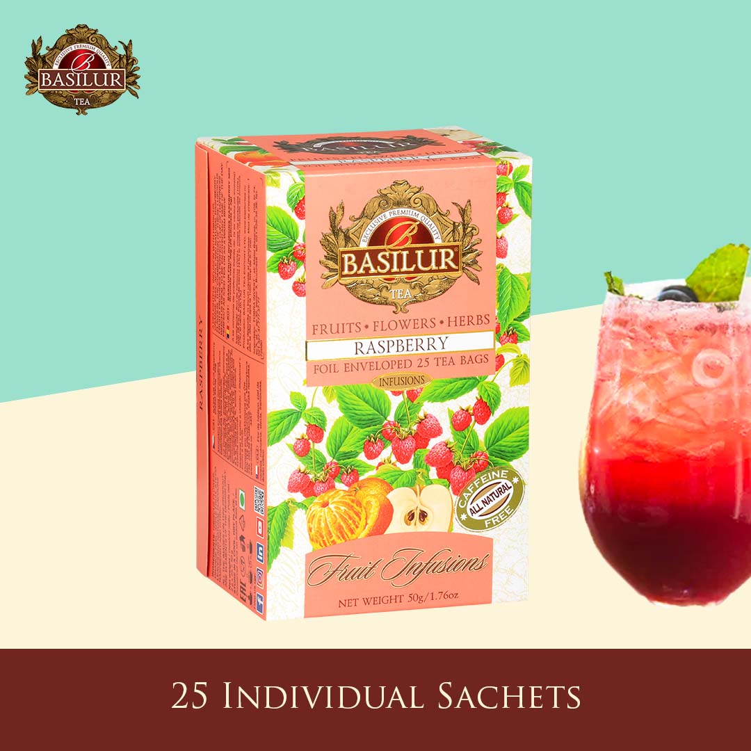 Basilur Tea - Fruit Infusions Raspberry - 25 Enveloped Sachets ...