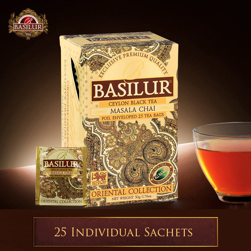 Basilur Tea - Oriental Masala Chai - 25 Enveloped Tea Sachets – Basilur ...
